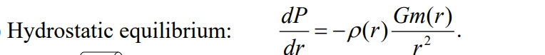 Solved 1. Use the equation of hydrostatic equilibrium to | Chegg.com