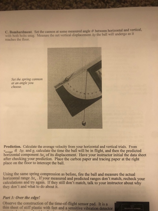 Solved Part 2: The spring cannon Spring compression settings | Chegg.com