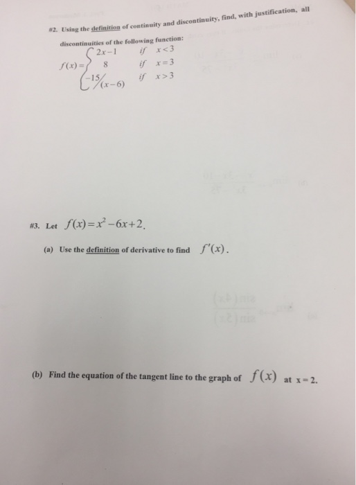 Solved all find, with justification, #2. Using the | Chegg.com