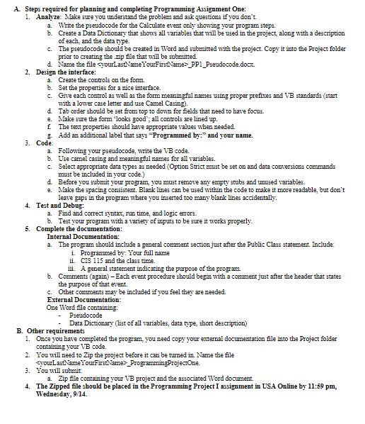 Solved As a student in the CIS 115 course, you are asked to | Chegg.com
