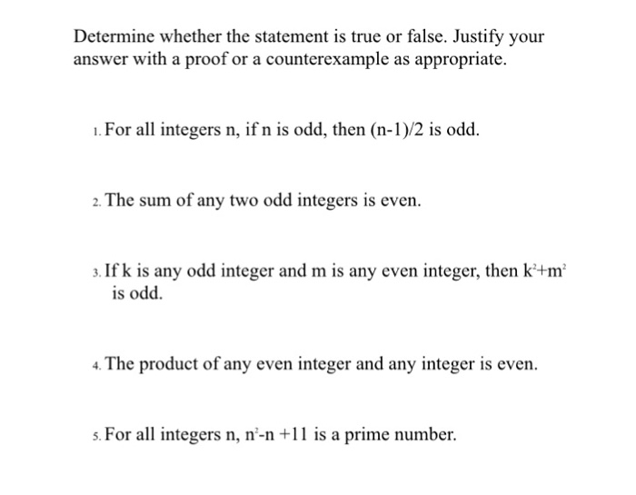 Solved Determine whether the statement is true or false. | Chegg.com