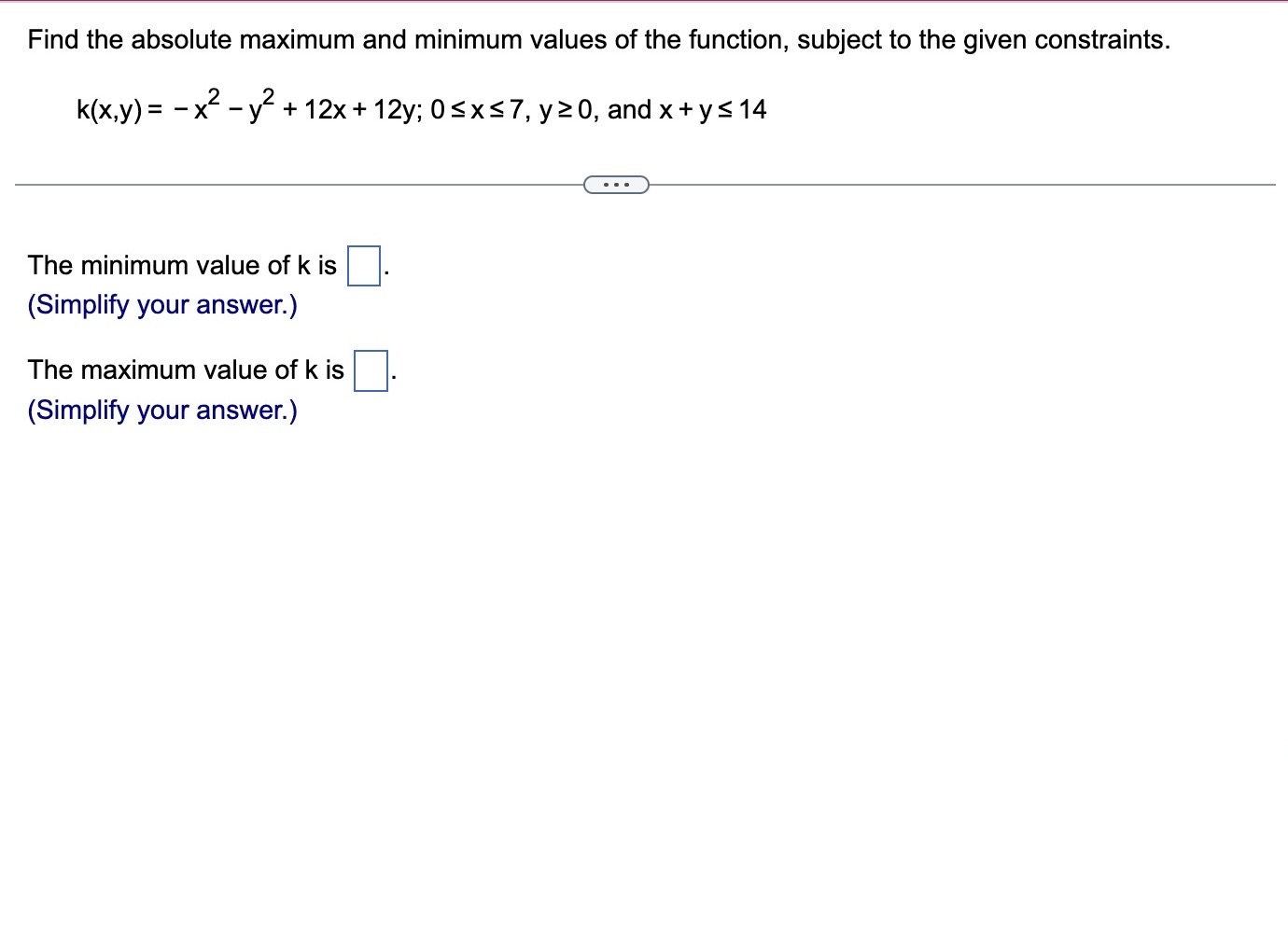 Solved Find The Absolute Maximum And Minimum Values Of The