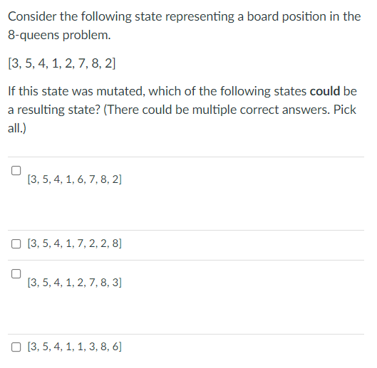 Solved Consider the following state representing a board | Chegg.com
