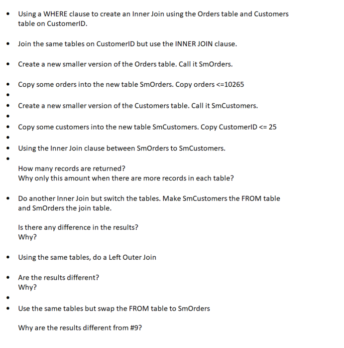 Using a WHERE clause to create an Inner Join using | Chegg.com