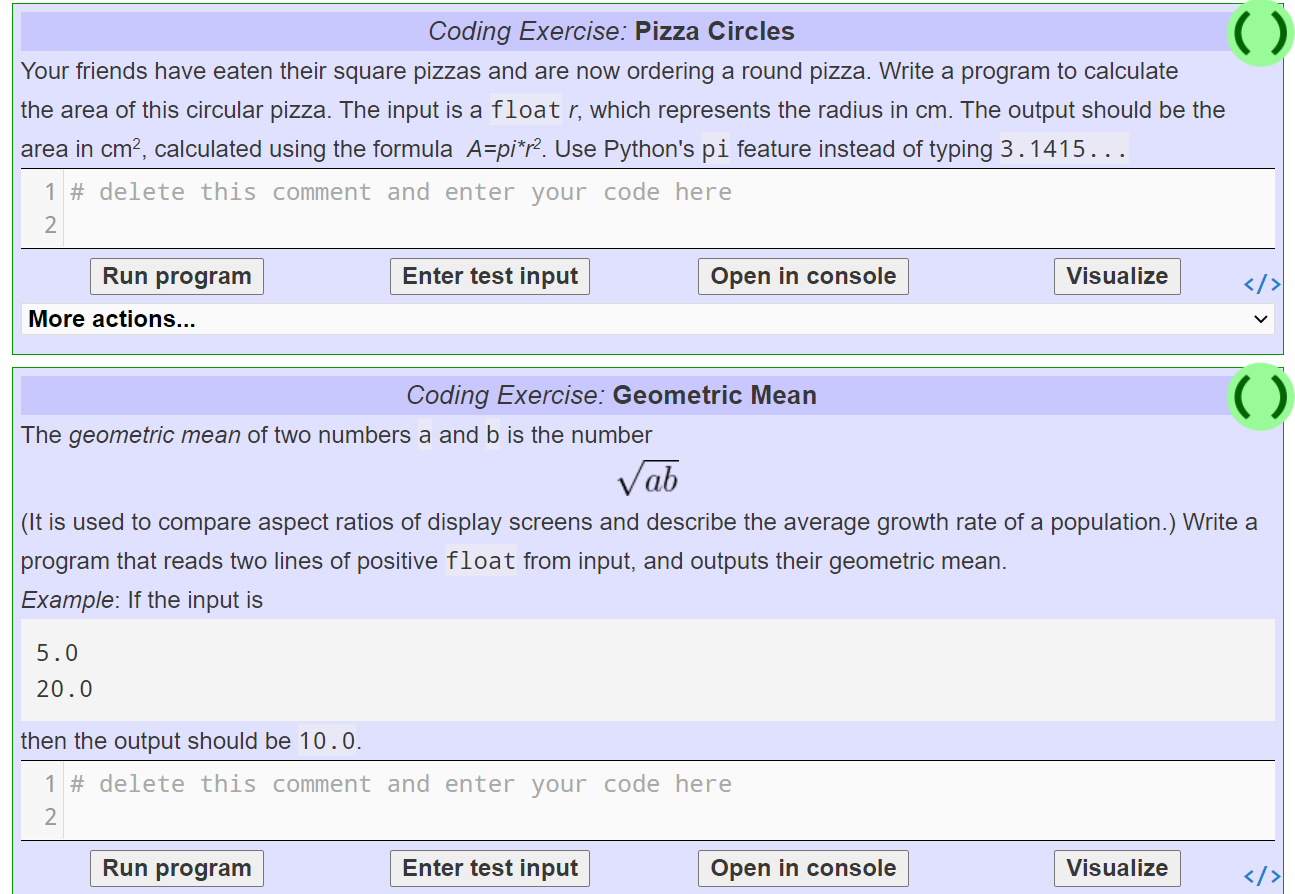 Solved ( ) Coding Exercise: Pizza Circles Your friends have | Chegg.com