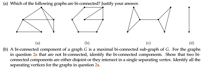 2. You are given an un-directed, connected graph G. | Chegg.com