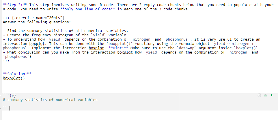 **Step 3:** This step involves writing some R code. | Chegg.com