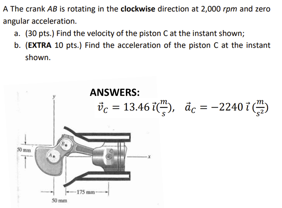 Solved The crank AB is rotating in the clockwise direction | Chegg.com