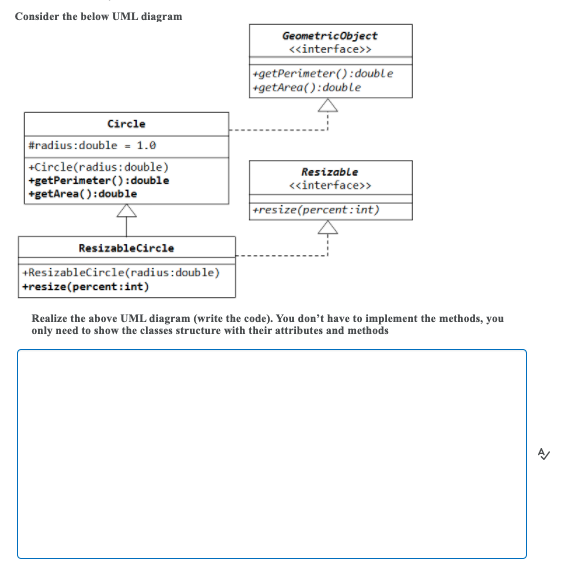 Solved Consider the below UML diagram GeometricObject | Chegg.com