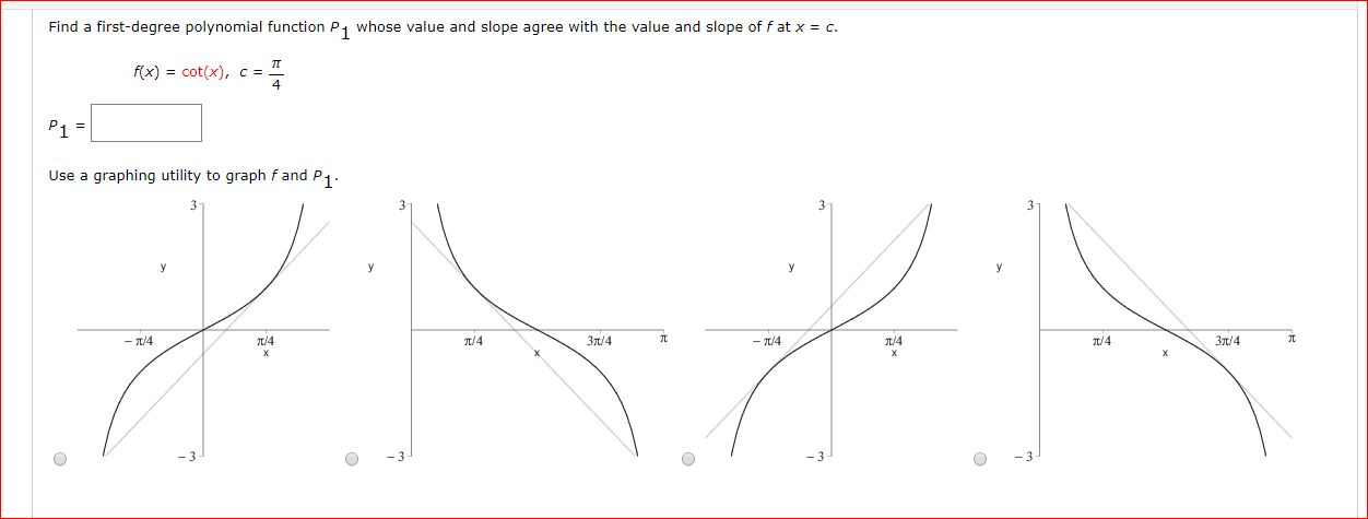 Solved Find a first-degree polynomial function P1 whose | Chegg.com