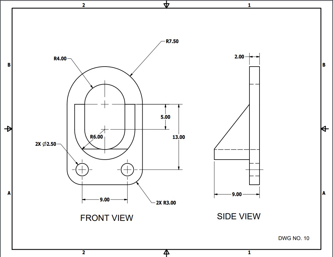 Create the 3D model for each of the drawings shown.In | Chegg.com