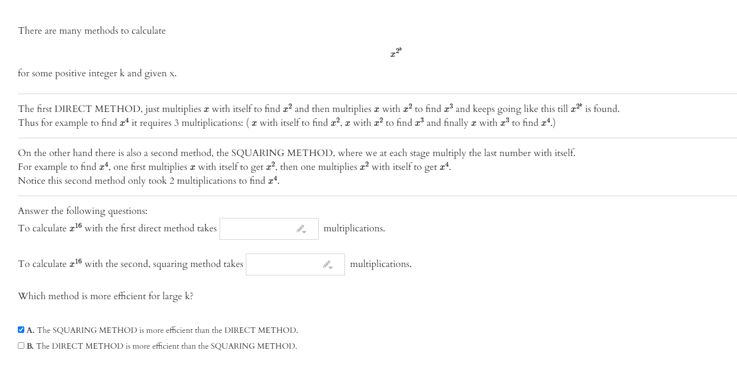 Solved There are many methods to calculate for some positive | Chegg.com