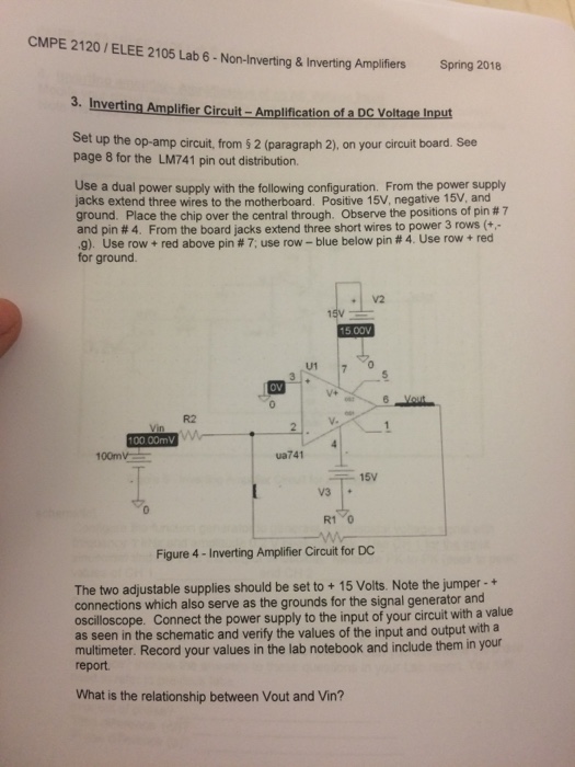 Solved CMPE 21 20 / ELEE 2105 Lab 6-Non-inverting & | Chegg.com
