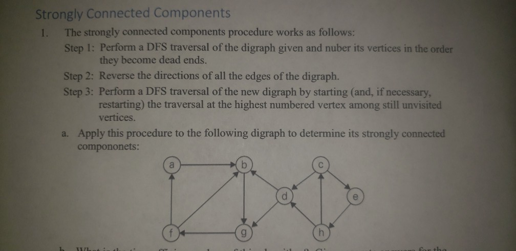 Solved Strongly Connected Components 1. The strongly | Chegg.com Solved Strongly Connected Components 1. The strongly | Chegg.com