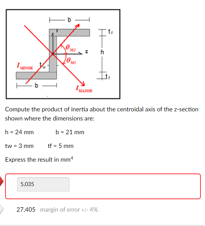 Solved Compute the product of inertia about the centroidal | Chegg.com