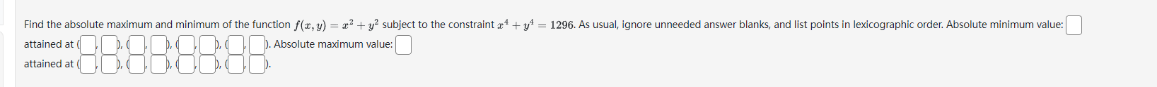 Solved attained at । Absolute maximum value: attained at । | Chegg.com