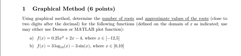 Solved Graphical Method (6 points) Using graphical method, | Chegg.com