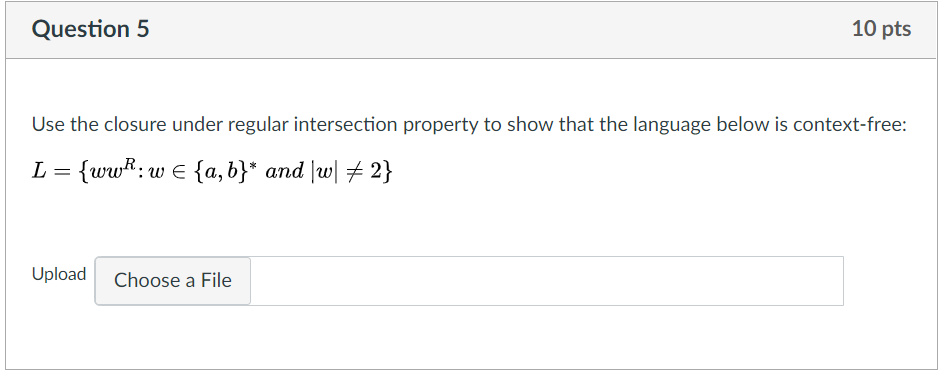 Solved Question 5 10 pts Use the closure under regular | Chegg.com