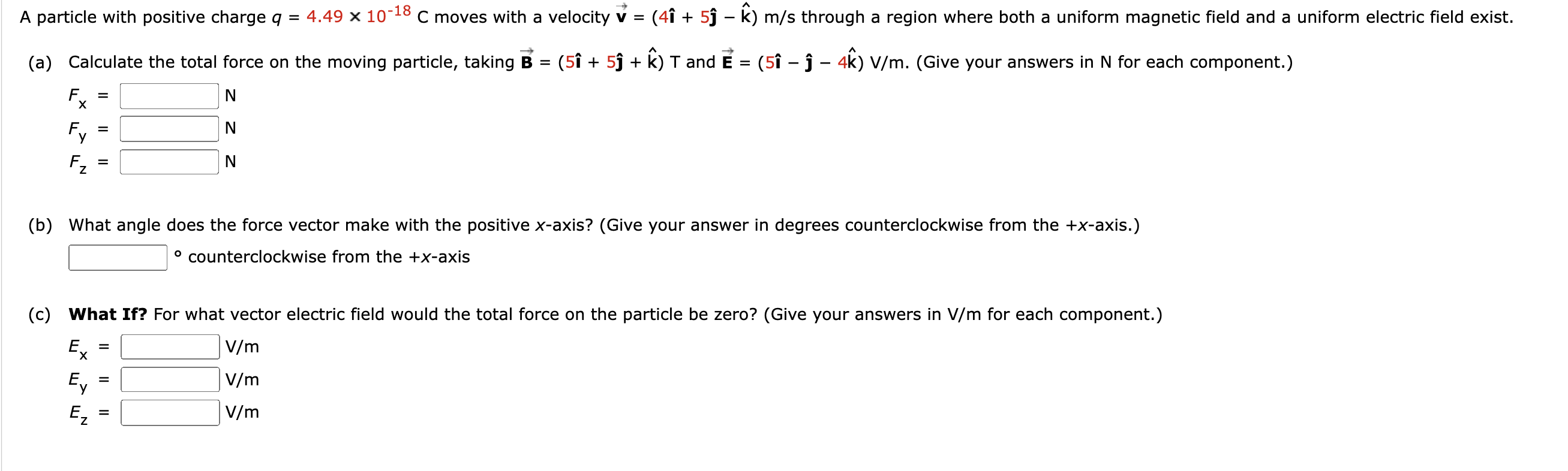 Solved A particle with positive charge q=4.49\times | Chegg.com