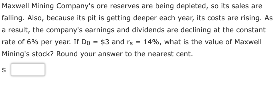 Solved Maxwell Mining Company's ore reserves are being | Chegg.com