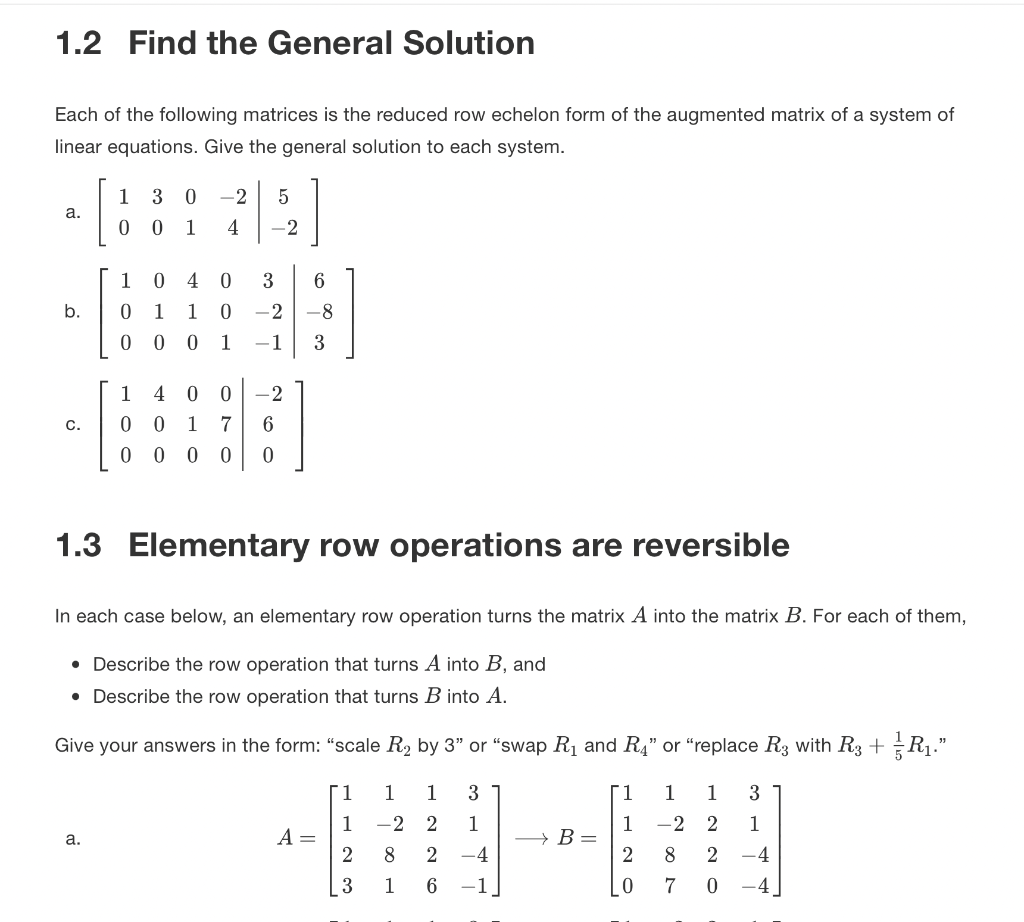 Solved 1.2 Find the General Solution Each of the following | Chegg.com