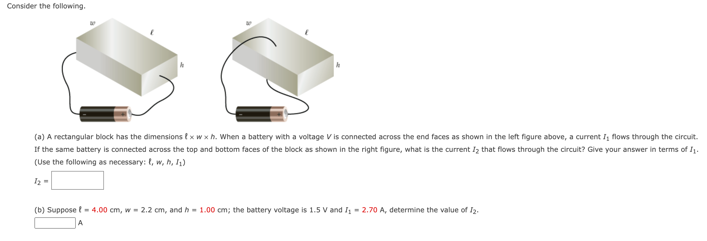 Solved Consider the following. w w h h (a) A rectangular | Chegg.com