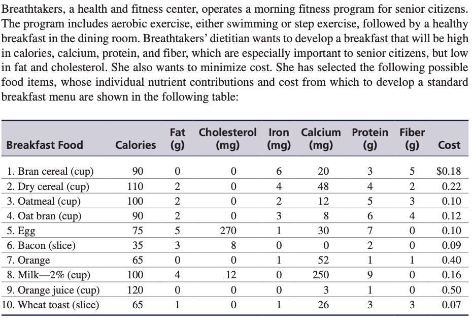Breathtakers, a health and fitness center, operates a | Chegg.com