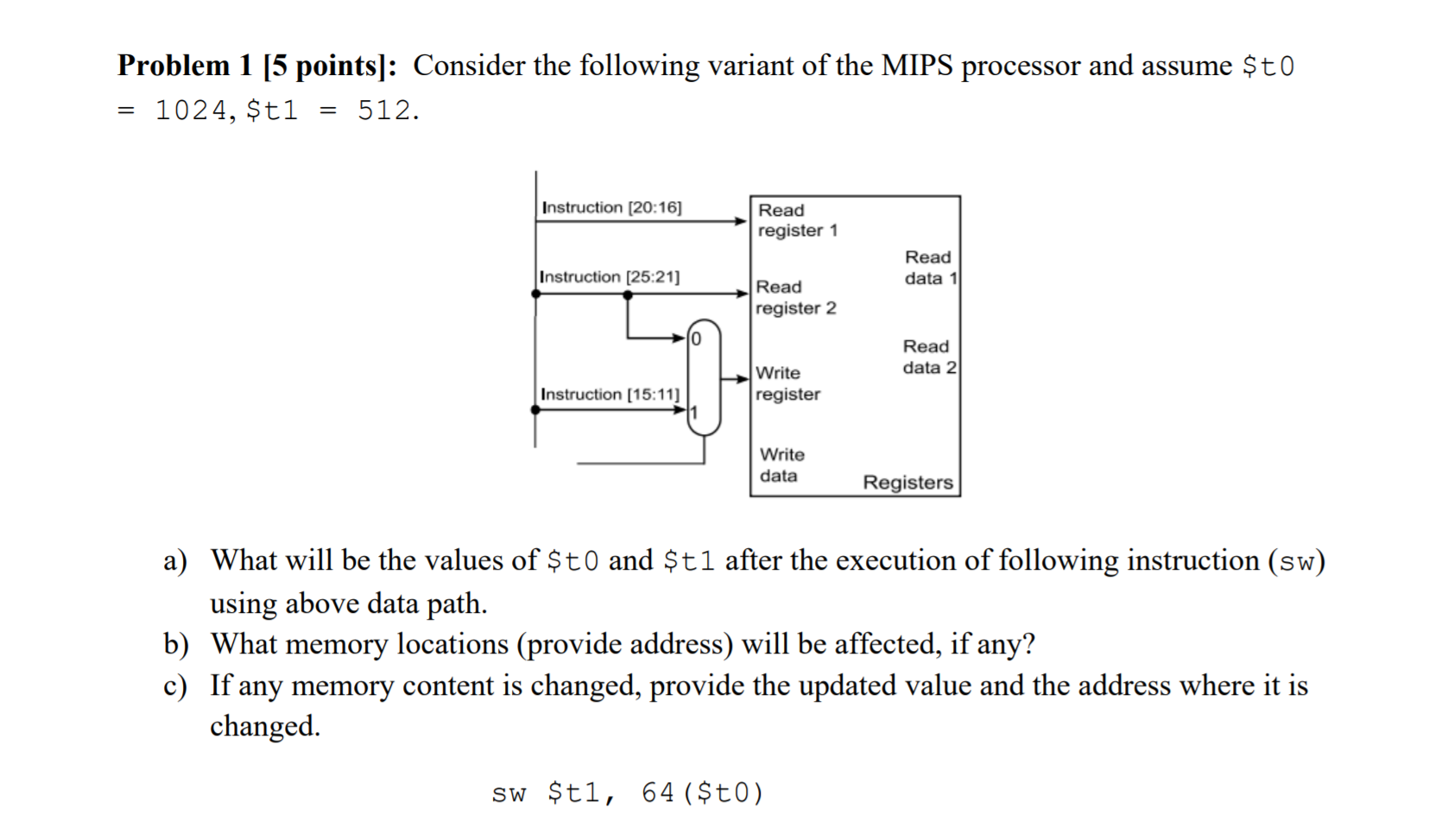 Solved Problem 1 [5 points]: Consider the following variant | Chegg.com
