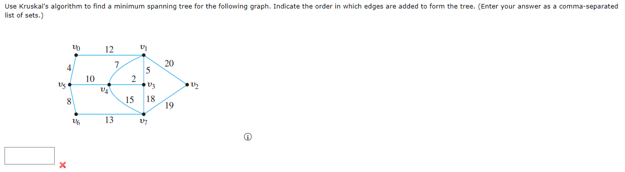 Solved Use Kruskal's algorithm to find a minimum spanning | Chegg.com