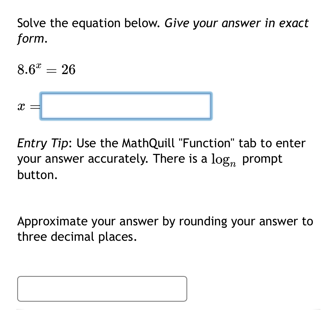 Solved Solve the equation below. Give your answer in | Chegg.com