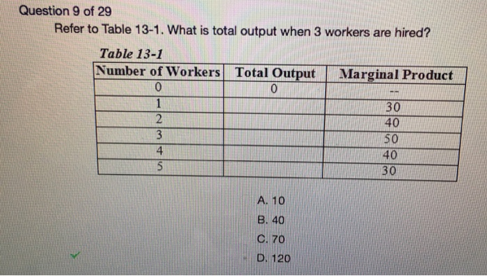 Solved Refer to Table 13-1. What is total output when 3 | Chegg.com