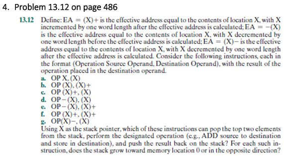 Solved by an EXPERT Problem 13.12 on ﻿page 48613.12 ﻿Define: EA=(x)+ is ...