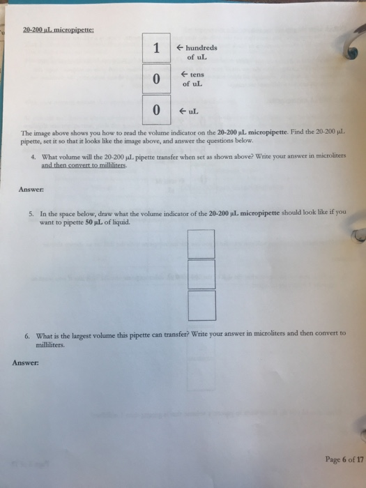 Solved lo use a micropipette, you must first set the volume | Chegg.com