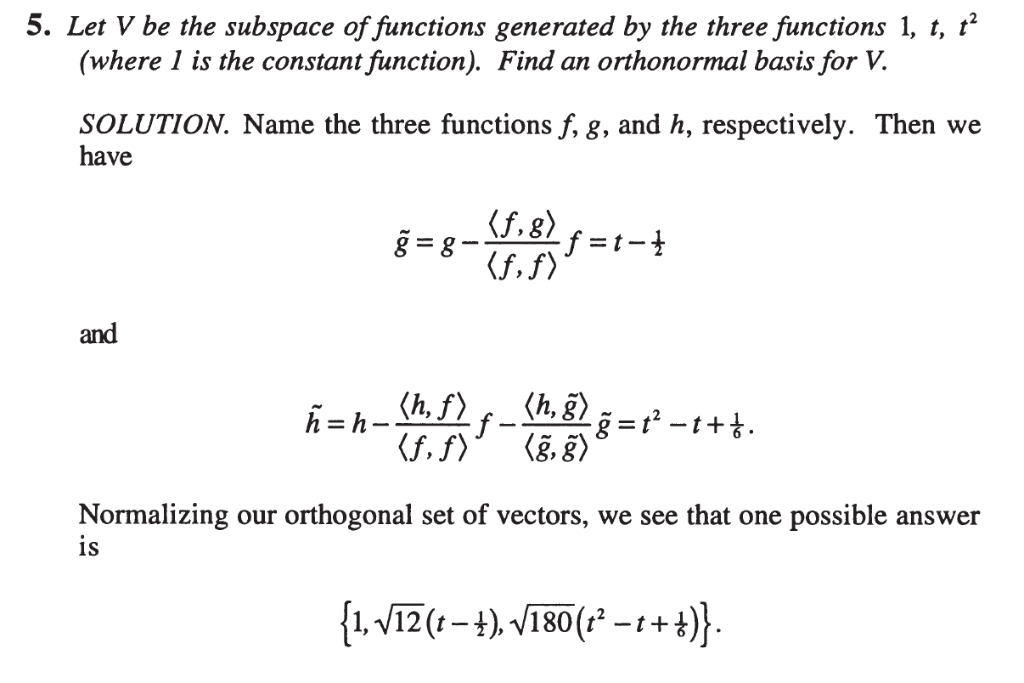 Solved 5. Let V be the subspace of functions generated by | Chegg.com