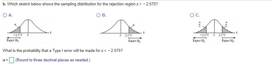 Solved For each of the following rejection regions, sketch | Chegg.com
