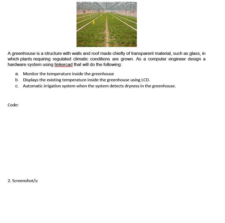 Solved need screenshot of the tinkercad circuit and the link | Chegg.com