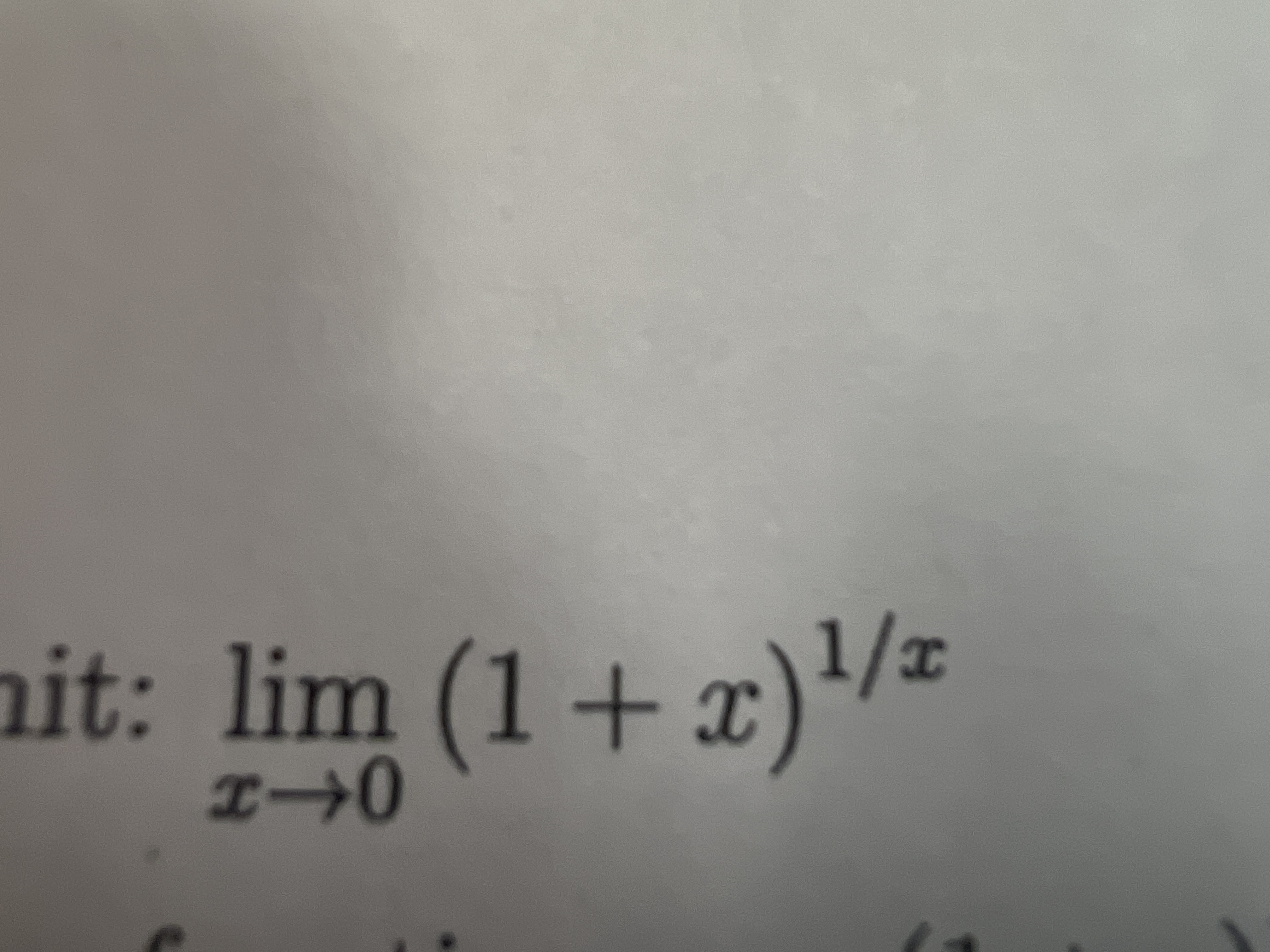 Solved limx→0(1+x)1x | Chegg.com