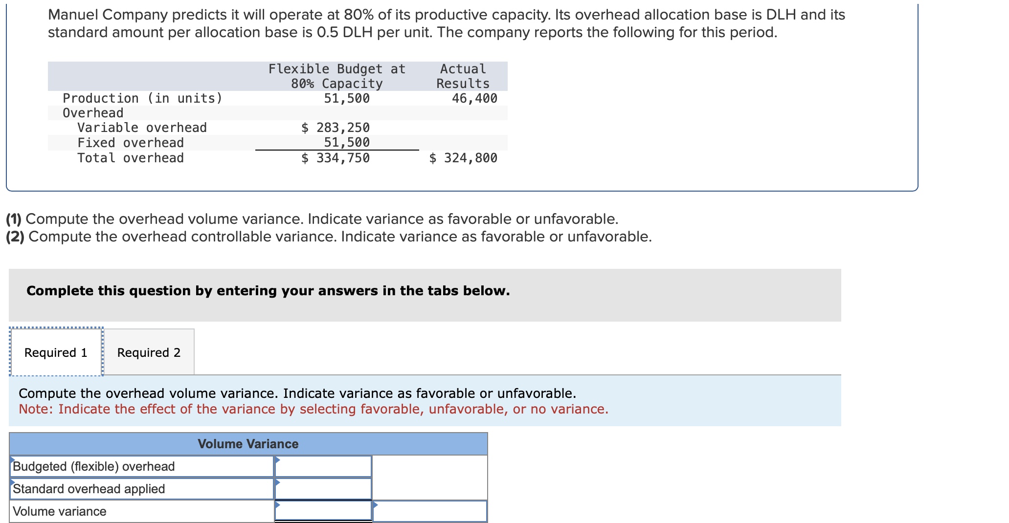Solved Manuel Company predicts it will operate at 80% of its | Chegg.com