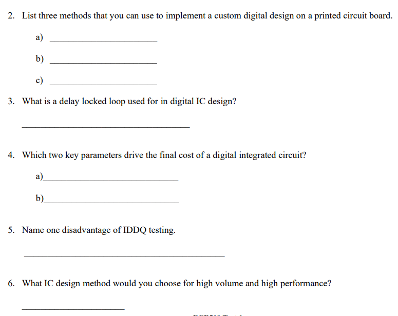 Solved 2. List three methods that you can use to implement a | Chegg.com