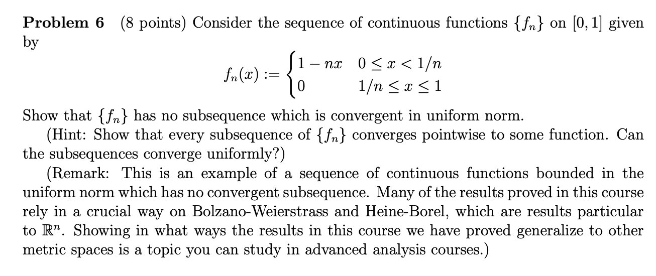 Solved пх Problem 6 8 Points Consider The Sequence Of