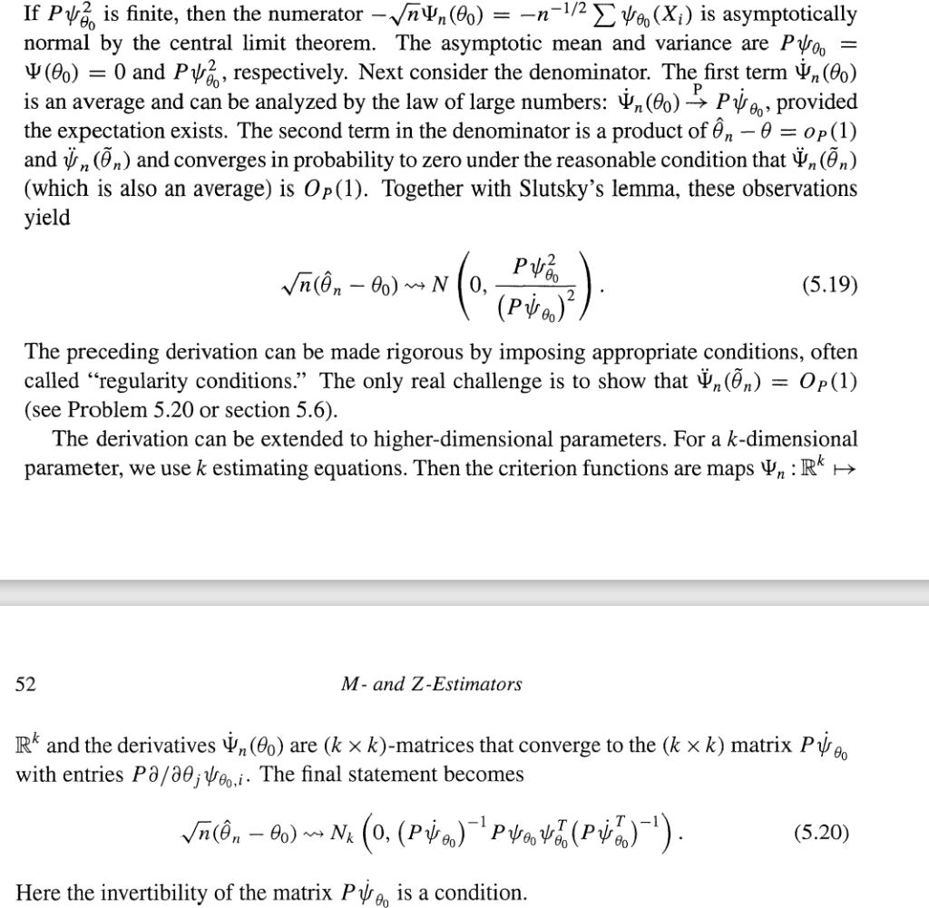 n 5.3 Asymptotic Normality Suppose a sequence of | Chegg.com