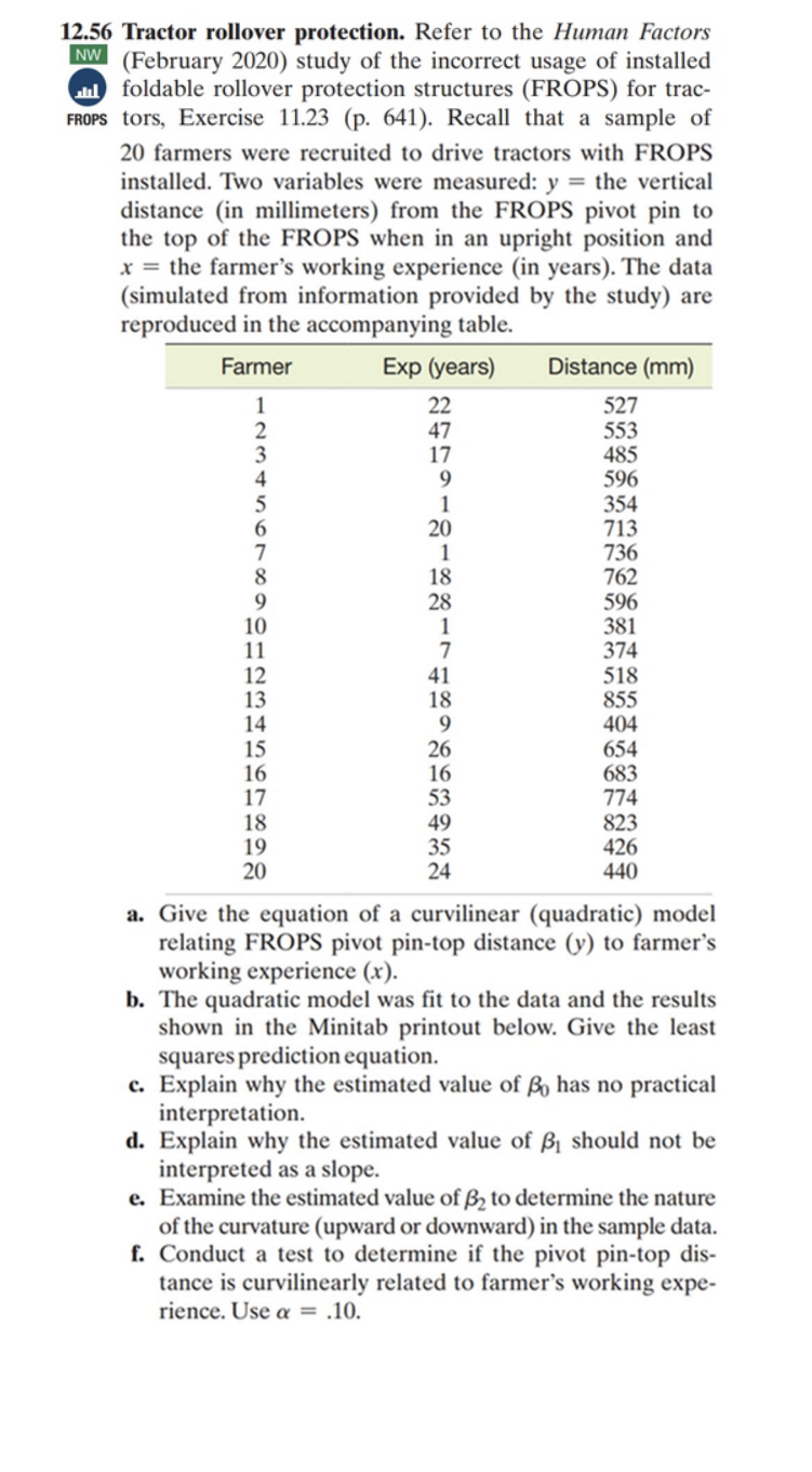 Solved 12.56 ﻿Tractor rollover protection. Refer to the | Chegg.com