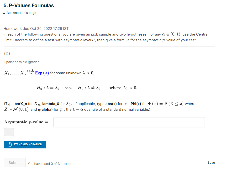 Solved W Bookmark this page Homework due Oct 26, 2022 17:29 | Chegg.com