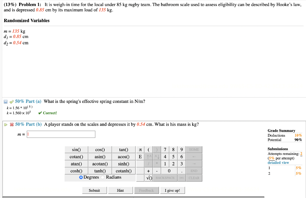 Solved (13\%) Problem 1: It is weigh-in time for the local | Chegg.com