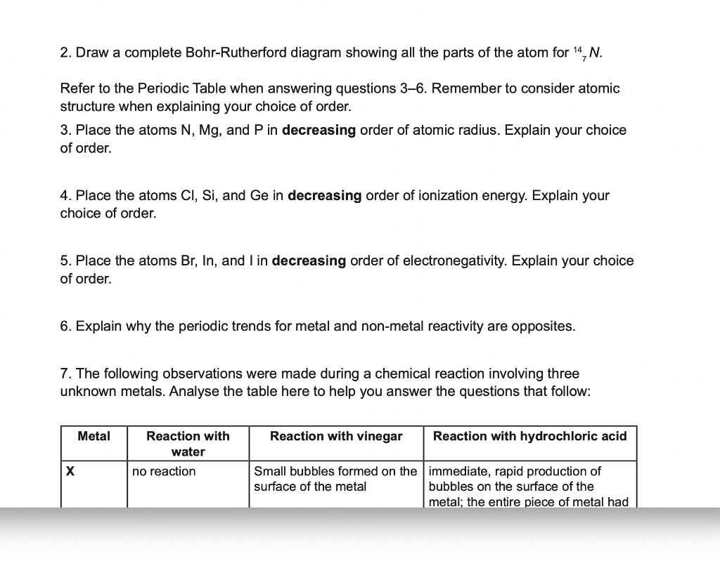Solved 2. Draw a complete Bohr-Rutherford diagram showing | Chegg.com
