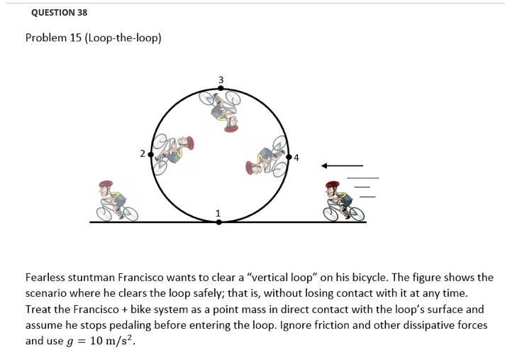 Solved QUESTION 38 Problem 15 (Loop-the-loop) 2 . 24 | Chegg.com