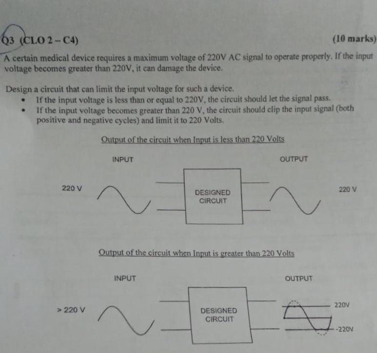 Solved Q3 (CLO2−C4) (10 marks) A certain medical device | Chegg.com