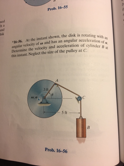 Solved At the instant shown, the disk is rotating with an | Chegg.com