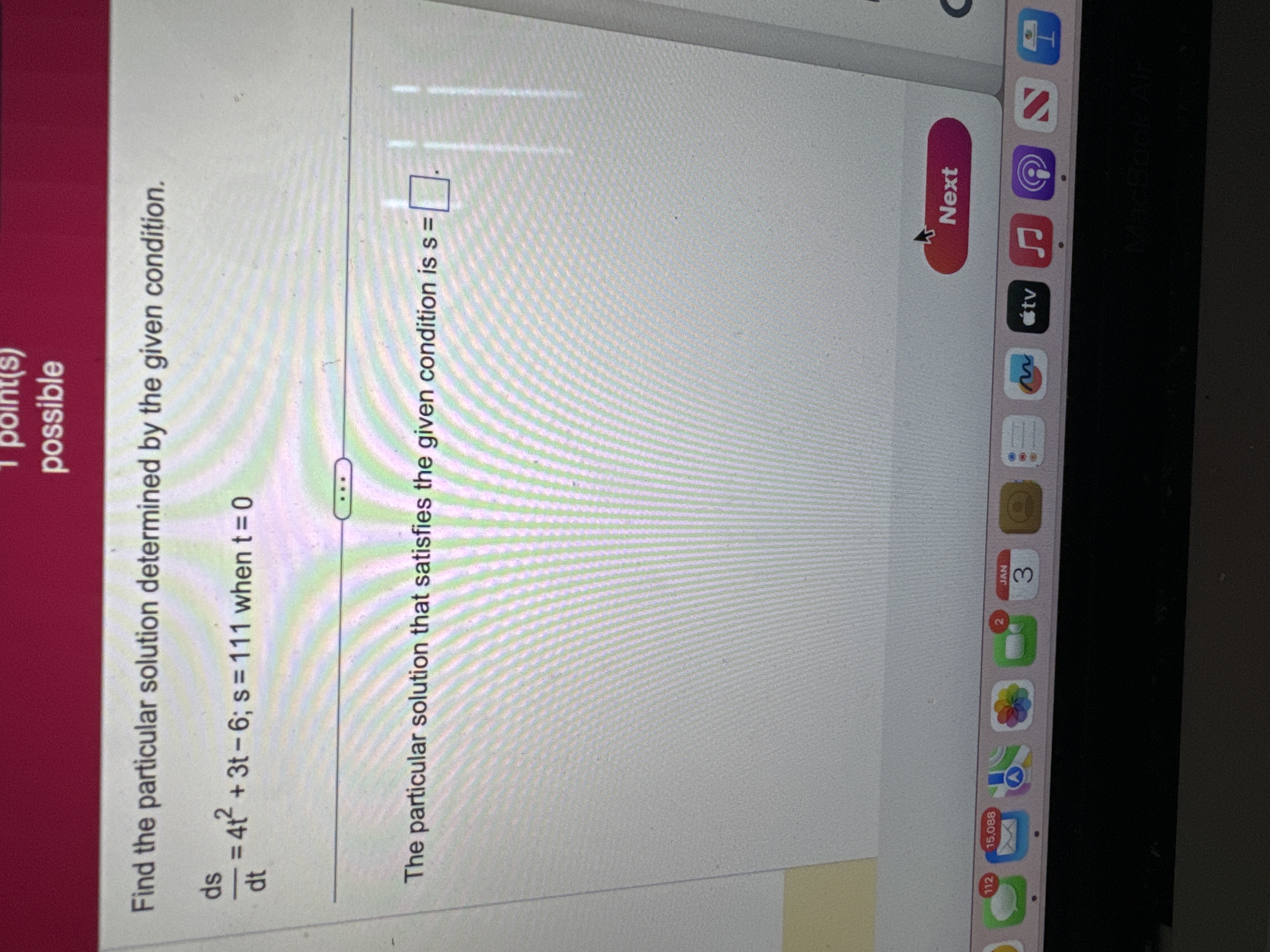 Solved Find the particular solution determined by the given | Chegg.com