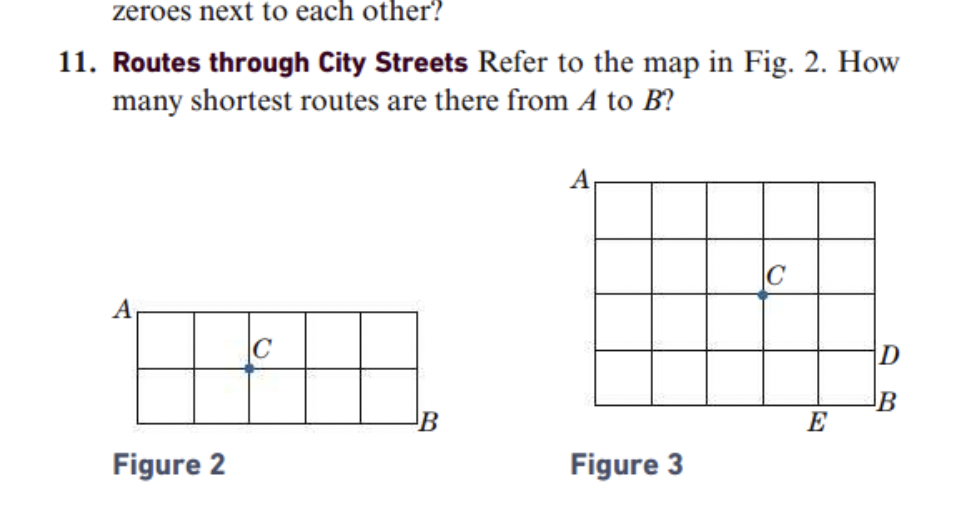 Solved 1. Routes through City Streets Refer to the map in | Chegg.com